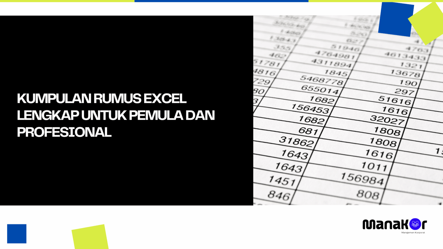 Kumpulan Rumus Excel Lengkap untuk Pemula dan Profesional - Manajemen ...